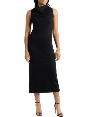 Spanx Ponte Sleeveless Midi Dress - Classic Black