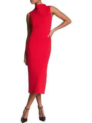Spanx Ponte Sleeveless Midi Dress Spanx Red