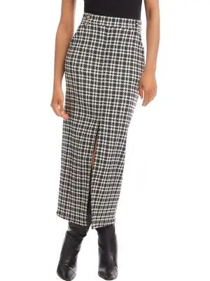 Fifteen Twenty Elyce Front Slit Midi Skirt - Plaid