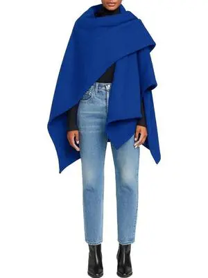 DIARRABLU Serenity Handmade Wrap Cape - Solid Blue