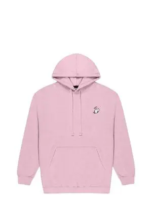 DALIX Heartly Ghost Midweight Hooded Sweatshirt - Pink