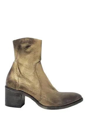 MADISON MAISON Leather Ankle Boots - Gold