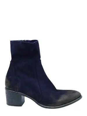 MADISON MAISON Leather Ankle Boots - Navy
