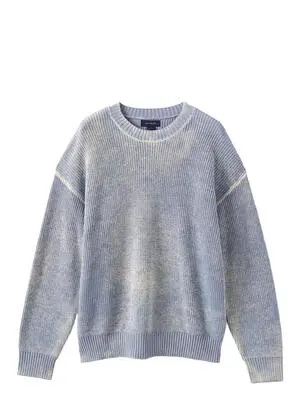 COTTON ON Box Fit Crew Knit - Blue Spray