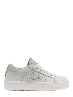 P448 Thea Platform Sneakers - White/metallic