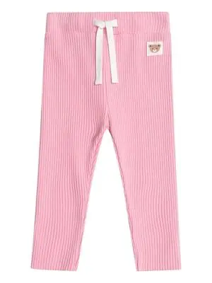 HUXBABY Pink Rib Leggings - Strawberry