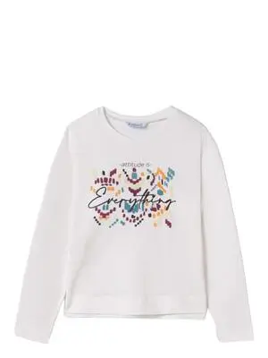MAYORAL Graphic Long-sleeve T-shirt - White