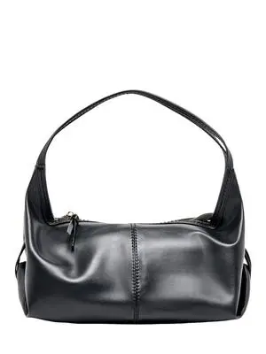 Dolce Vita Leather Shoulder Bag - Black