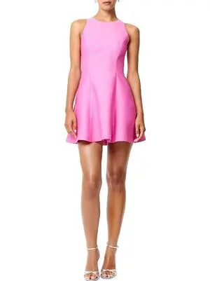 French Connection Taffeta Fit & Flare Minidress - Taffy Pink