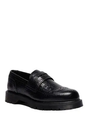 Dr. Martens Penton Brogue Emboss Leather Loafers - Black