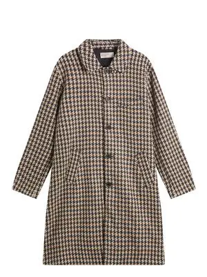 Universal Works Cortina Tweed Long Swing Coat - Sand