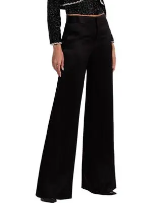 Alice + Olivia Shane Wide Leg Pant - Black