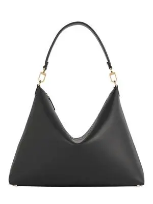 TOTEME Medium Bevel Grained-leather Shoulder Bag - Black