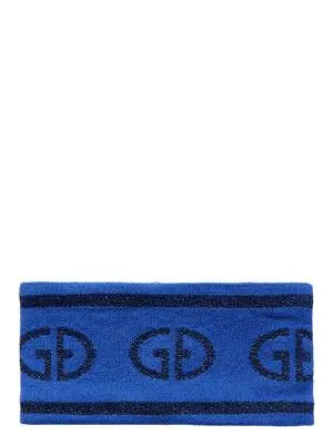 Goldbergh Lia Metallic Fleece-lined Wool-jacquard Headband - Blue