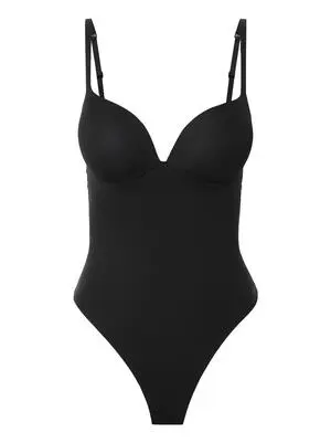 SKIMS Ultimate Body Push-up Thong Bodysuit - Black