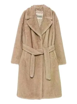 HERNO Belted Textured Coat