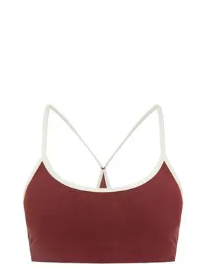 The Upside Samara Contrast-trim Sports Bra - Brown