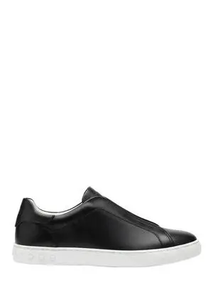 TOD'S Leather Slip-on Sneakers - Black