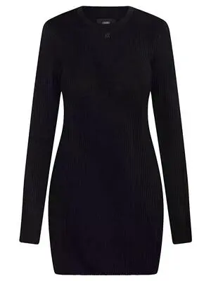 Amiri Long-sleeve Mini Dress - Black
