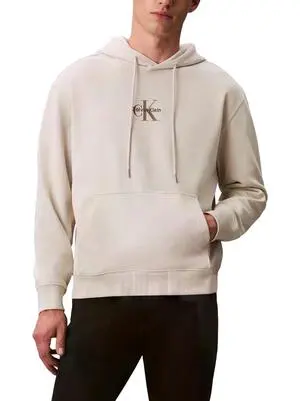 Calvin Klein Logo-print Hoodie - Neutrals