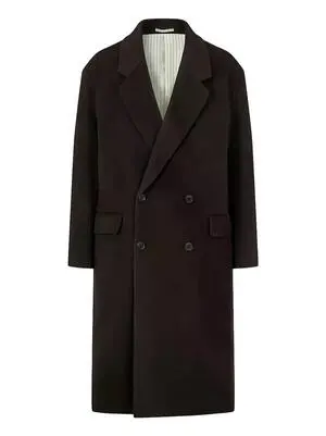 MAN ON THE BOON. Double-breasted Blended Coat - Brown
