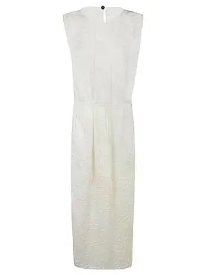 MARIA CALDERARA Creased Dress - White