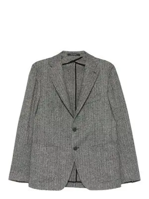 Tagliatore Herringbone Two-button Blazer - Black