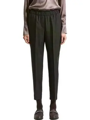 Peserico Elastic-waistband Trousers - Brown