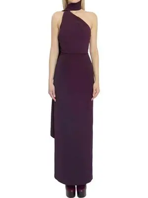 Solace London Demi One-shoulder Maxi Dress - Purple