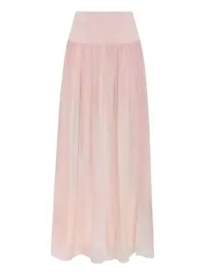Posse Solene Gathered Maxi Skirt - Pink