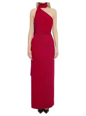 Solace London Demi One-shoulder Maxi Dress - Red
