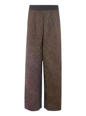 MARIA CALDERARA Wrinkled Trousers - Brown