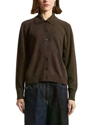 Peserico Buttoned Collared Knitwear - Brown