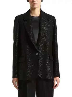 Peserico Sequin-embellished Blazer - Black