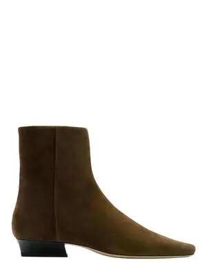 Staud Zipped Block-heel Ankle Boots - Brown