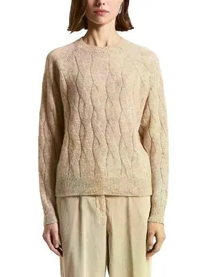 Peserico Cable-knit Crew-neck Knitwear - Neutrals