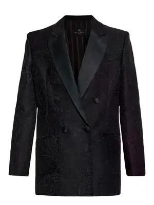 ETRO Double-Breasted Paisley Blazer