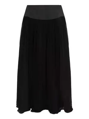 Posse Solene Gathered Maxi Skirt - Black