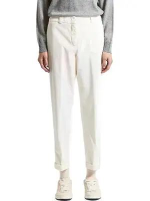 Peserico Cuffed Trousers - White