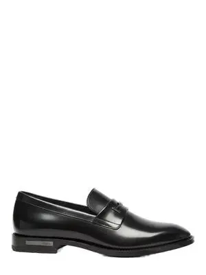 TOD'S Double-t Leather Loafers - Black