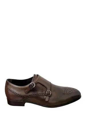 TOD'S Leather Monk Shoes - Brown