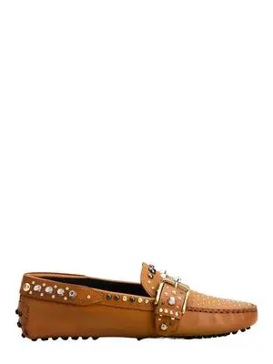 TOD'S Gommino Studded-Buckle Loafers