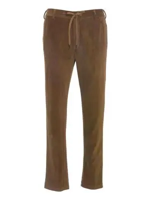 CIRCOLO 1901 Corduroy Trousers With Drawstring Detail - Brown