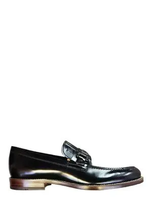 TOD'S Buckle-detail Leather Loafers - Black