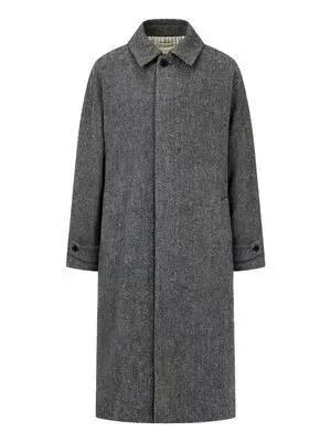 MAN ON THE BOON. Nobel Wool Overcoat - Grey