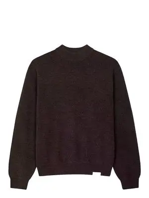 MAN ON THE BOON. Mock Neck Sweater - Brown
