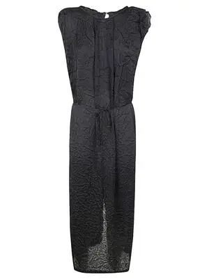 MARIA CALDERARA Creased Dress - Black