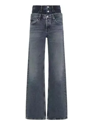 AGOLDE Elson Double-waistband Jeans - Blue