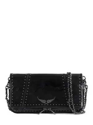 Zadig&Voltaire Rock Vintage Studs Wings Clutch - Black
