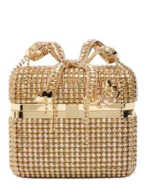 SELF-PORTRAIT Crystal Embellished Mini Bag - Gold